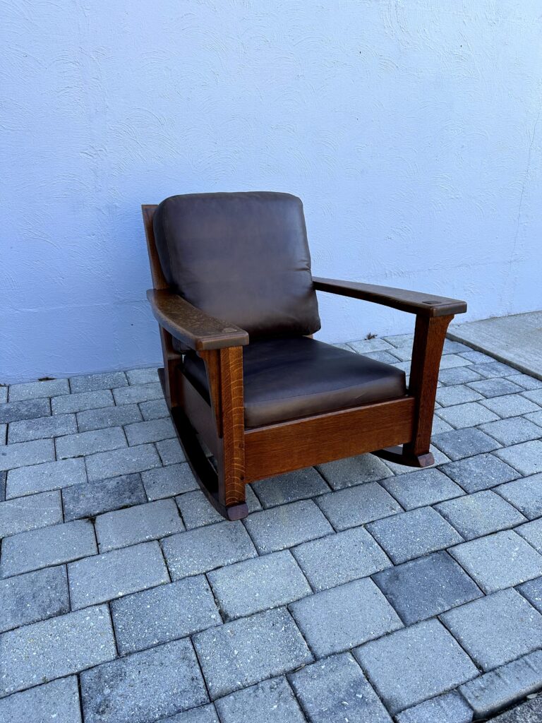 Antique Charles Limbert Heavy Duty Arm Rocker - SOLD! - joenevo