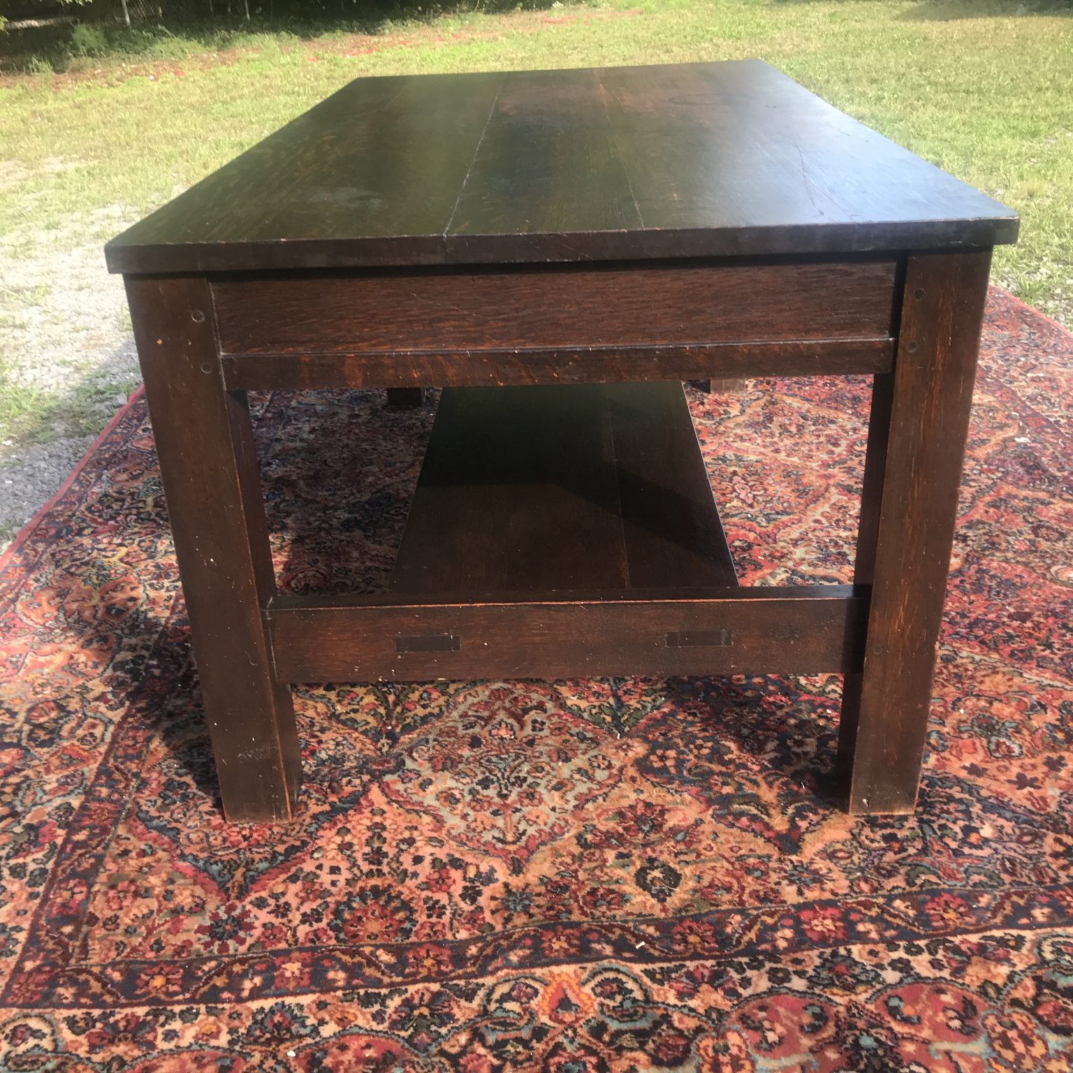 Antique Gustav Stickley Early 1901 Library Table with STAR HARDWARE ...