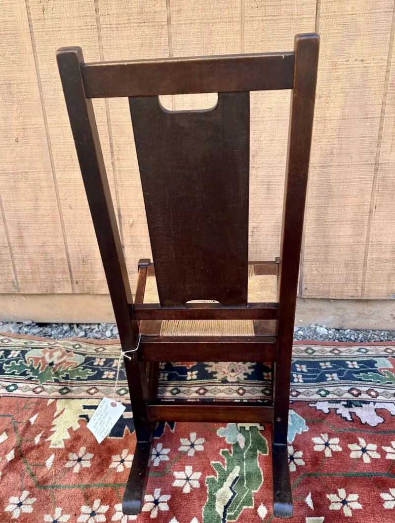 ANTIQUE Early Gustav Stickley Curly Maple Rocking Chair W/ Inlay H ...