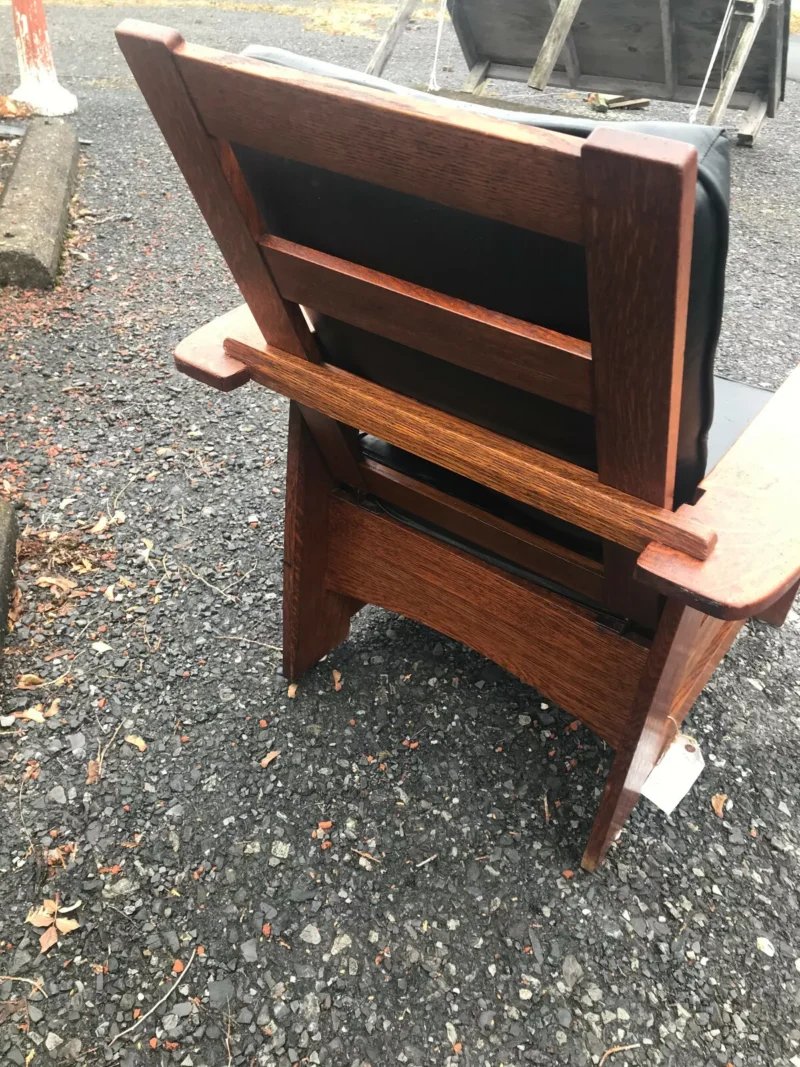 LIMBERT Morris Chair - SUPERB OAK Stickley era - w7190 - joenevo